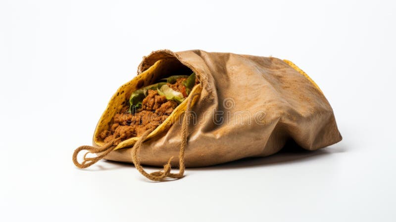 Traditional Mexican Style Brown Bag with Meat - Taco in the Sack Stock ...