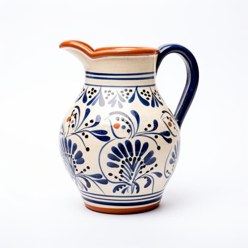 Traditional Mexican Style Floral Pattern Pitcher - Uhd Image Stock ...