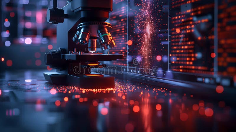 Traditional Microscope in a Modern Digital Lab Stock Photo - Image of ...