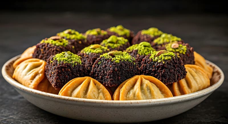 Basbousa Arabic Sweet Bakery. Middle Eastern Dessert Vector ...