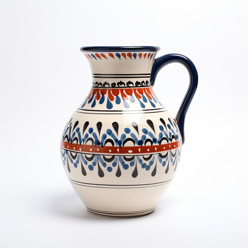 Traditional Middle Eastern Inspired Ceramic Pitcher Design Stock ...