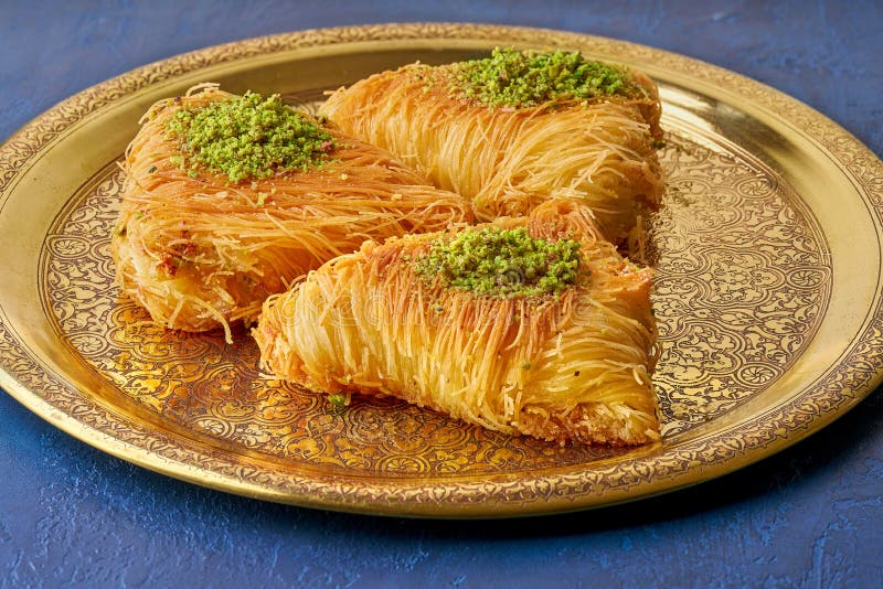 Traditional Middle Eastern Sweets Baklava, Kunafah Stock Image - Image ...