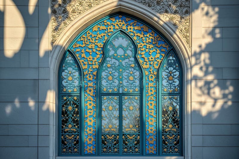 A Traditional Middle Eastern Window with Intricate Patterns, Cultural ...