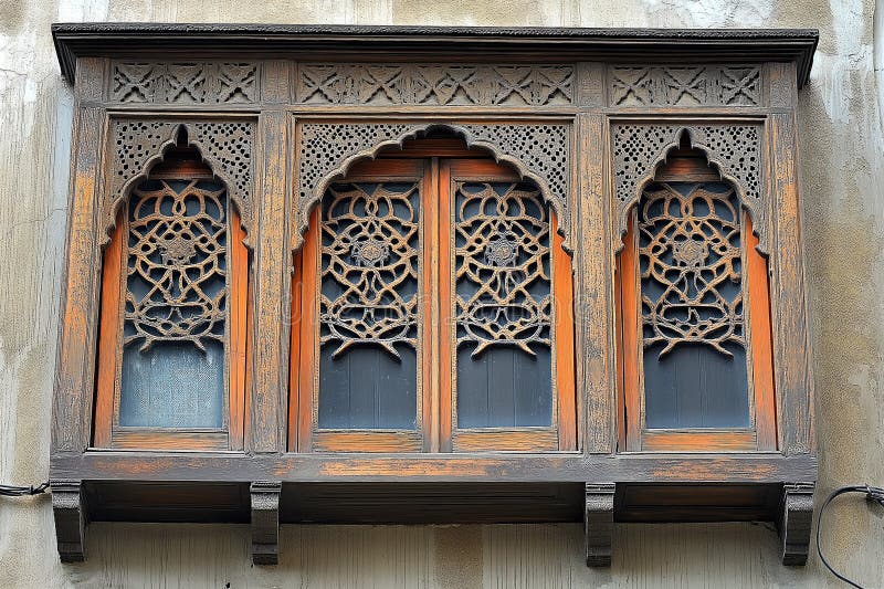 A Traditional Middle Eastern Window with Intricate Patterns, Cultural ...