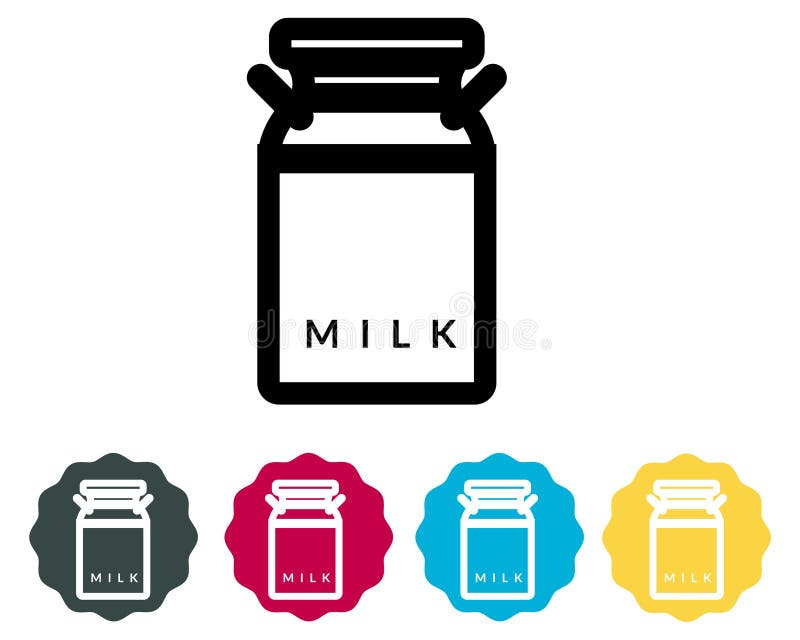 Traditional Milk Container Icon Stock Illustration - Illustration of ...