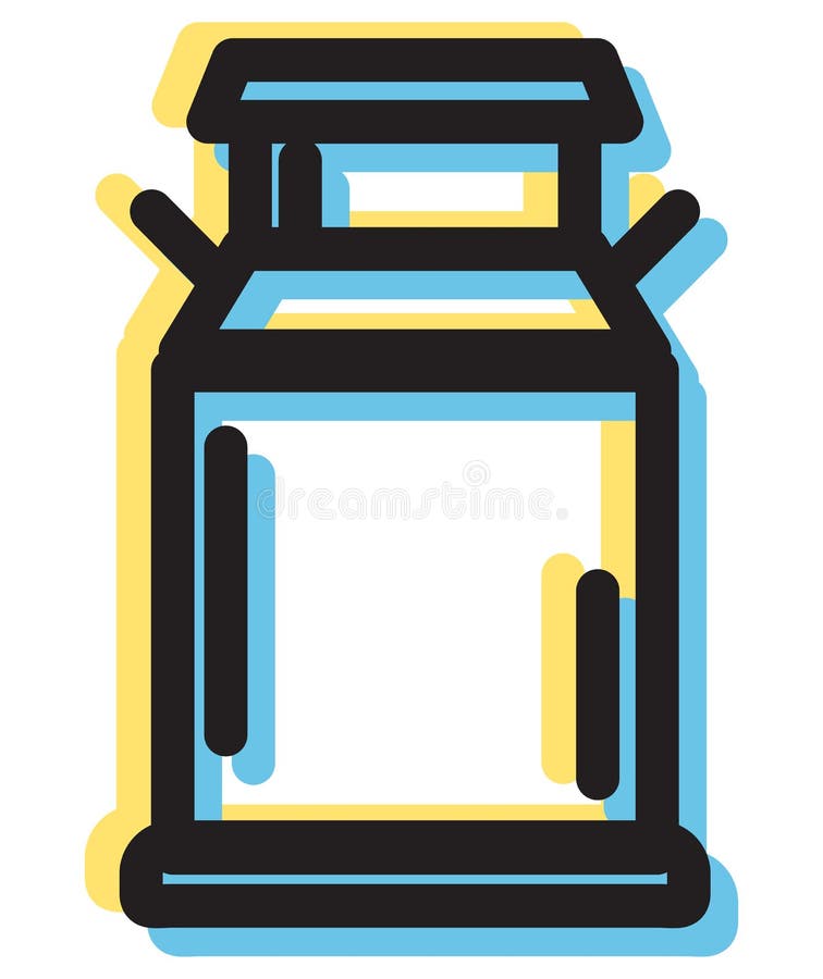 Traditional Milk Container Icon Stock Illustration - Illustration of ...