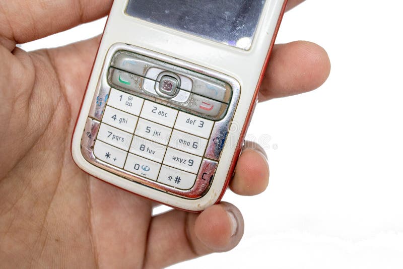 Traditional Mobile Phone in Second Generation with Keyboard Button and ...