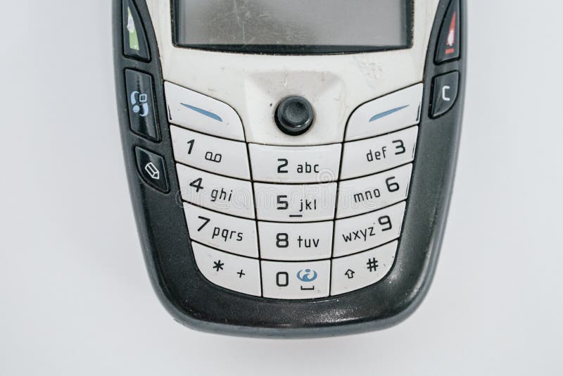 Traditional Mobile Phone in Second Generation with Keyboard Button and ...