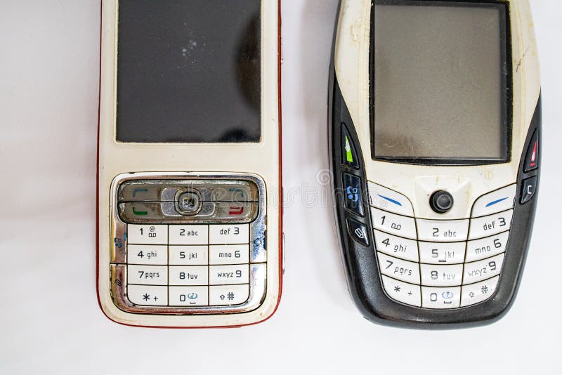 Traditional Mobile Phone in Second Generation with Keyboard Button and ...