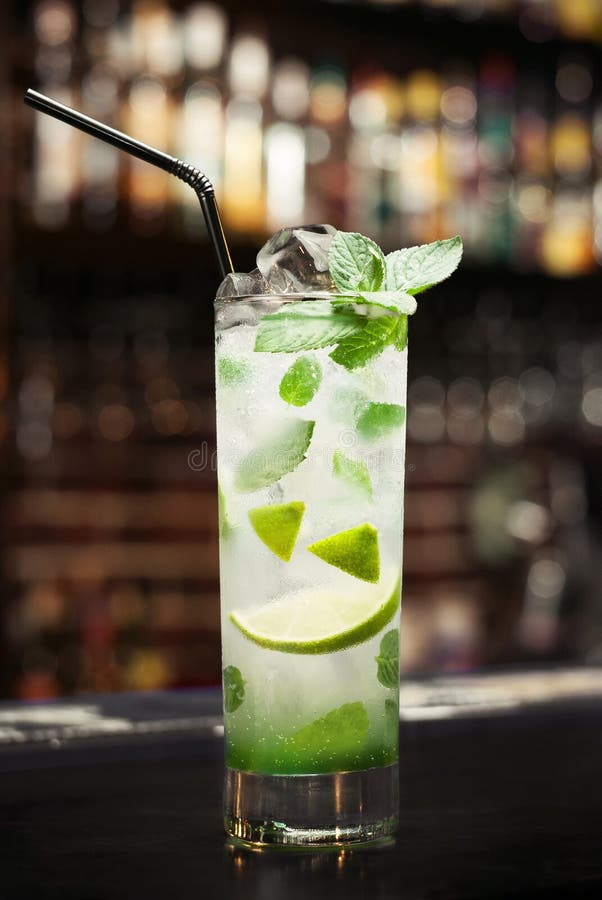 Traditional Mojito stock photo. Image of drink, straw - 136205332