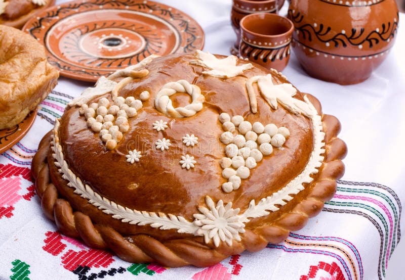 Traditional Moldovan loaf. stock image. Image of aperitif - 21494683