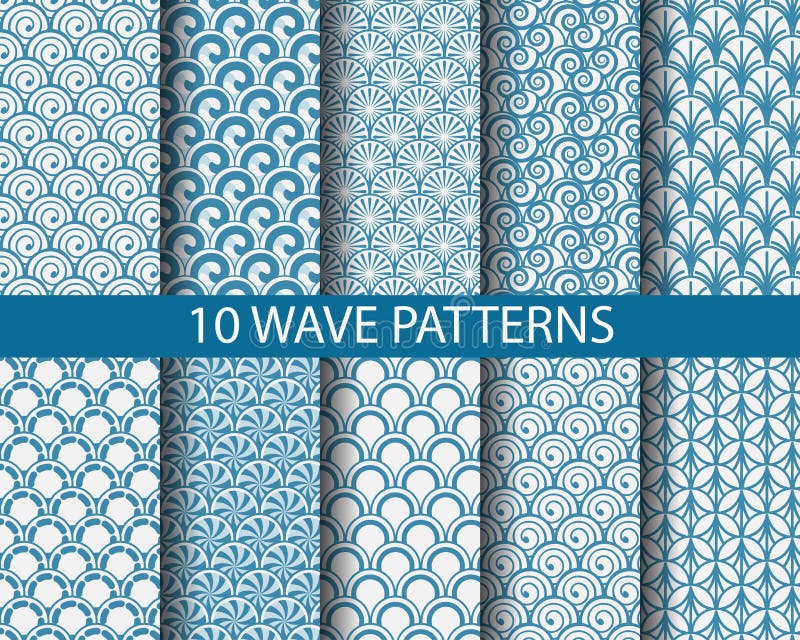 Different Classic Wave Patterns Stock Illustrations – 158 Different ...