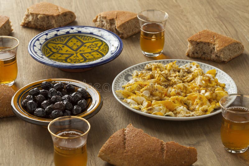 Traditional Moroccan Breakfast Stock Image - Image of moroccan, maghreb ...