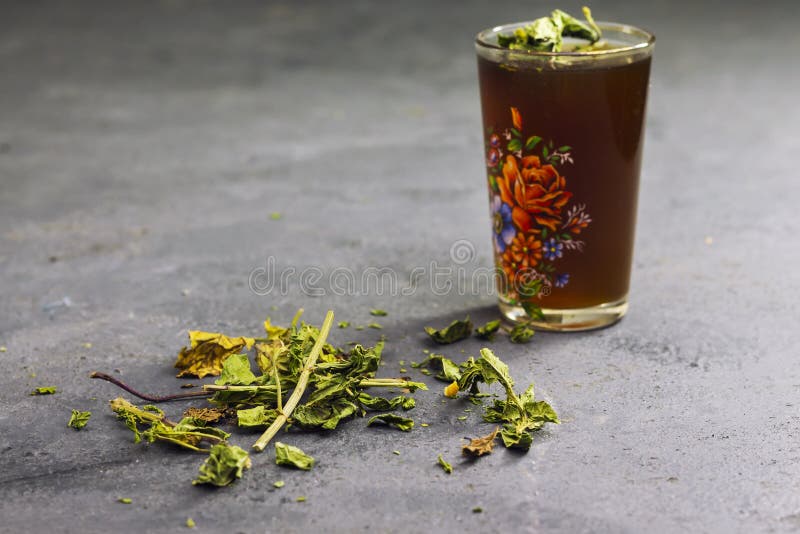 Traditional Moroccan Tea with Oriental Algerian Sweet Cookies Mchawak ...