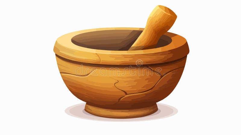 Traditional Mortar Vector Icon Illustration Stock Vector - Illustration ...