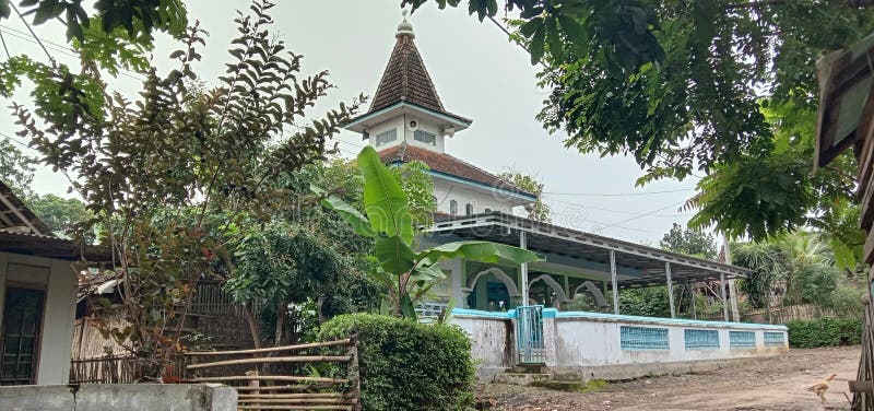Traditional Mosque in Rural Java, Landscape Photo Stock Image - Image ...