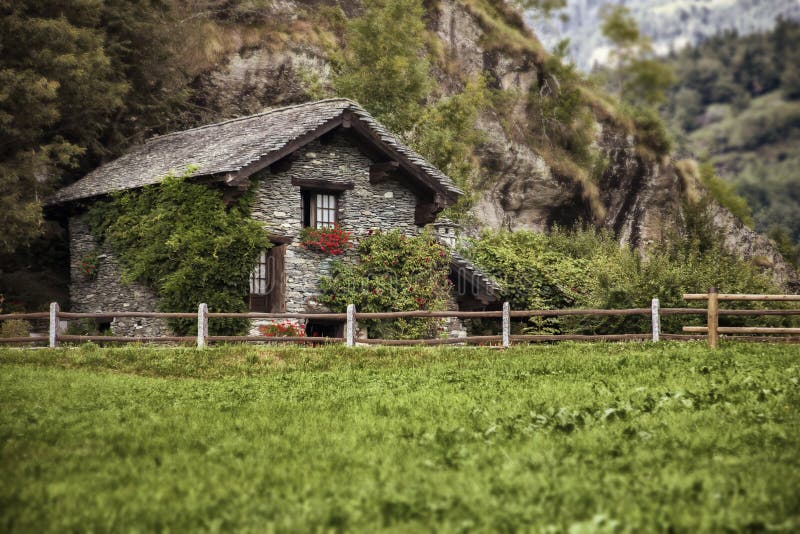 Traditional mountain house stock photo. Image of house - 33214090