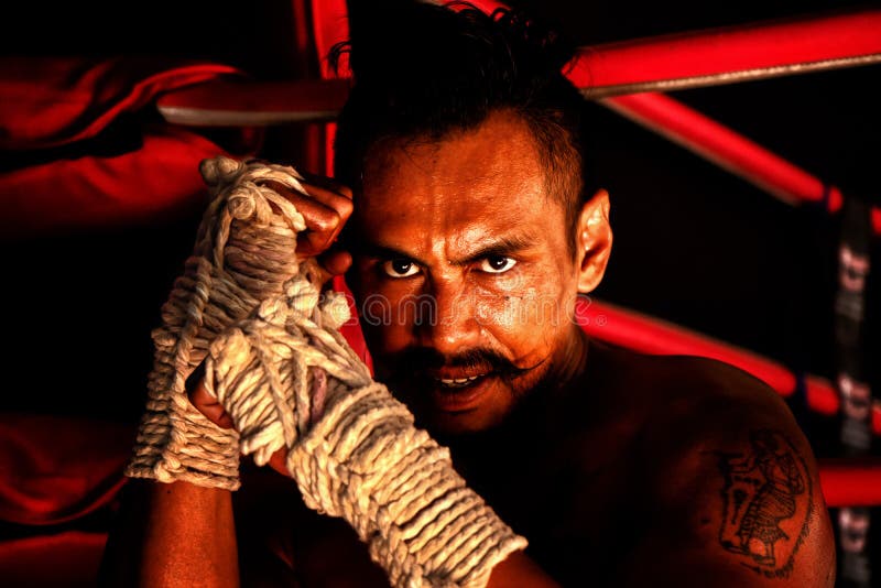 Traditional Muay Thai Fighter in Action Stock Photo - Image of ...