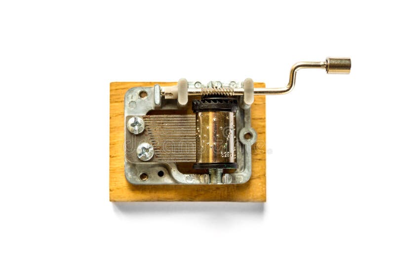 Traditional Music Box Isolated on White Stock Photo - Image of steel ...