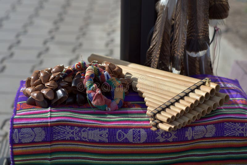 Traditional Musical Instruments of North American Indians Stock Image ...