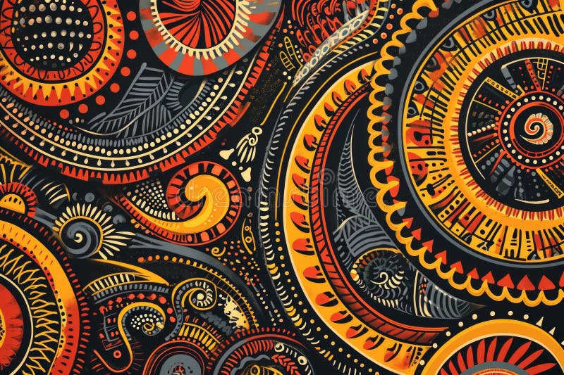 Traditional Native Design of Papua New Guinea Stock Photo - Image of ...