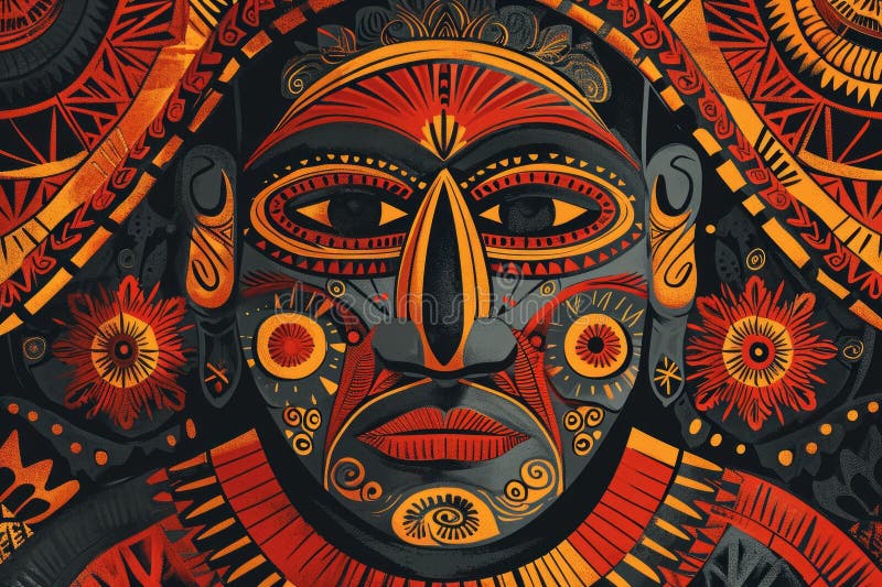 Traditional Native Design of Papua New Guinea Stock Image - Image of ...