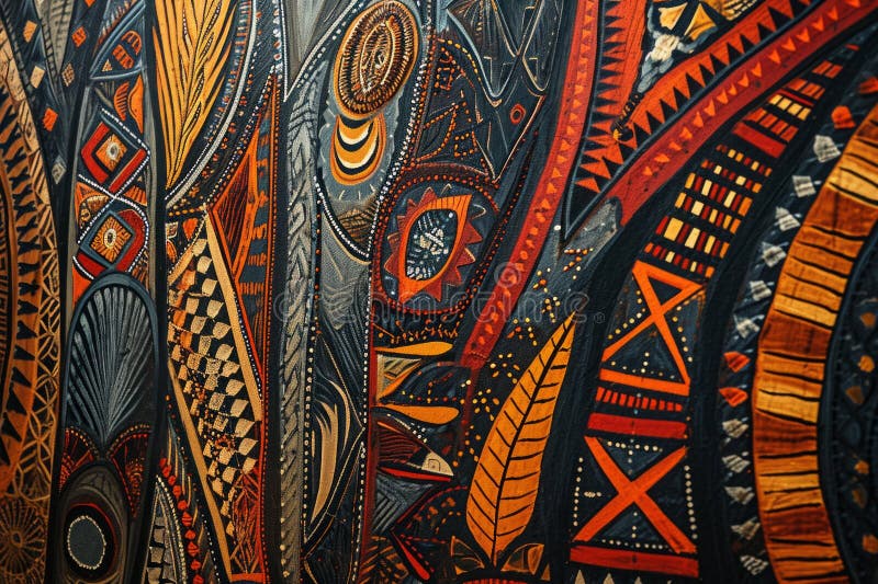 Traditional Native Design of Papua New Guinea Stock Image - Image of ...