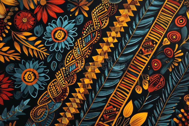 Traditional Native Design of Papua New Guinea Stock Photo - Image of ...