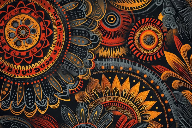 Traditional Native Design of Papua New Guinea Stock Image - Image of ...