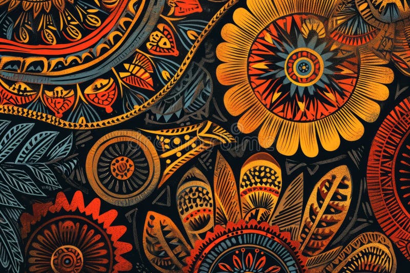 Traditional Native Design of Papua New Guinea Stock Image - Image of ...