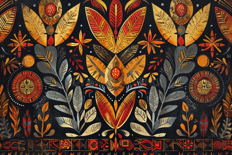 Traditional Native Design of Papua New Guinea Stock Photo - Image of ...