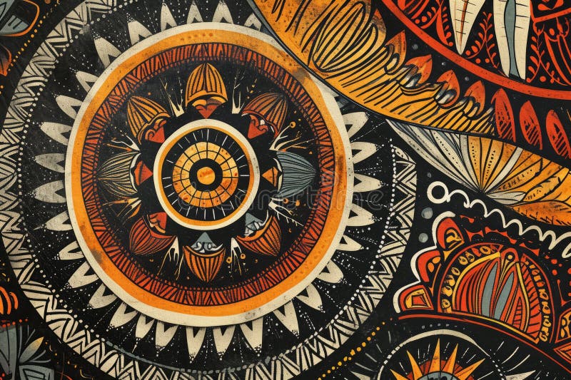 Traditional Native Design of Papua New Guinea Stock Photo - Image of ...