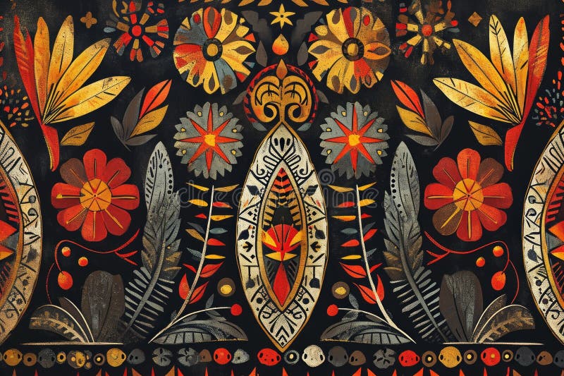 Traditional Native Design of Papua New Guinea Stock Image - Image of ...