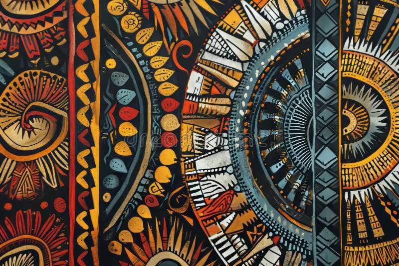 Traditional Native Design of Papua New Guinea Stock Image - Image of ...