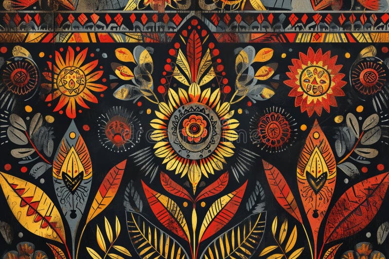 Traditional Native Design of Papua New Guinea Stock Image - Image of ...