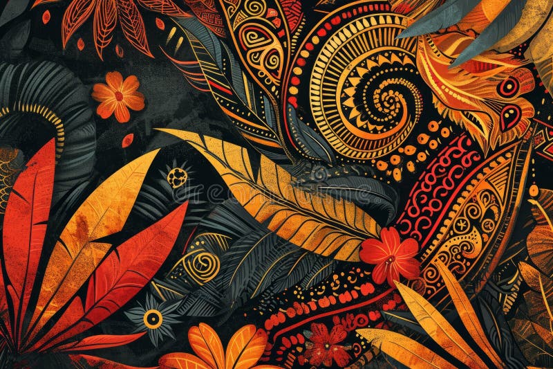 Traditional Native Design of Papua New Guinea Stock Image - Image of ...