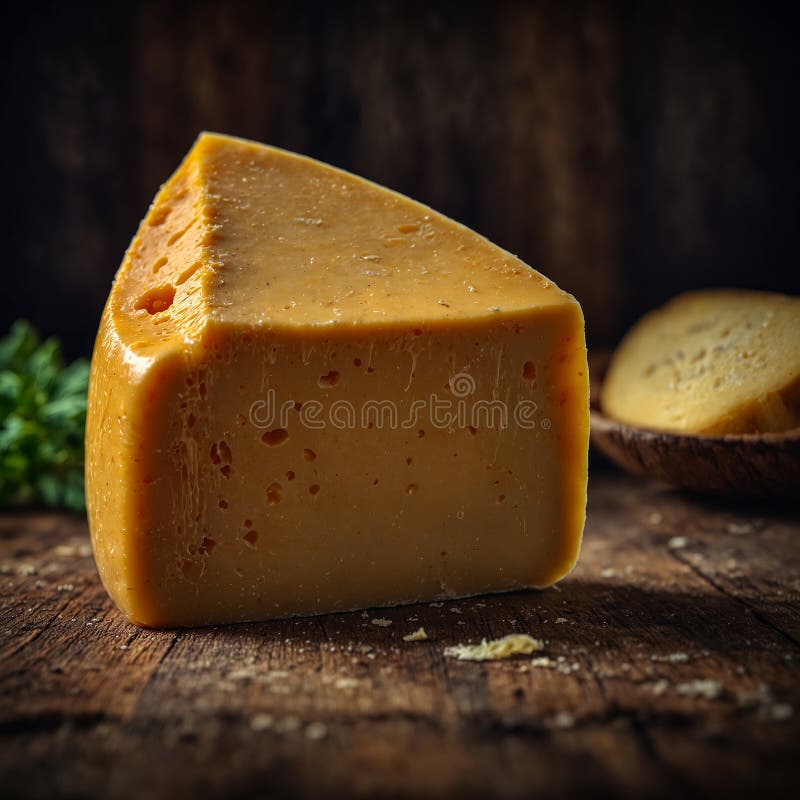 Traditional Natural Cheddar Cheese. Aged Kashar Cheese Matured through ...