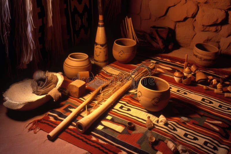 Traditional Navajo Tools for Rug Making Stock Photo - Image of craft ...