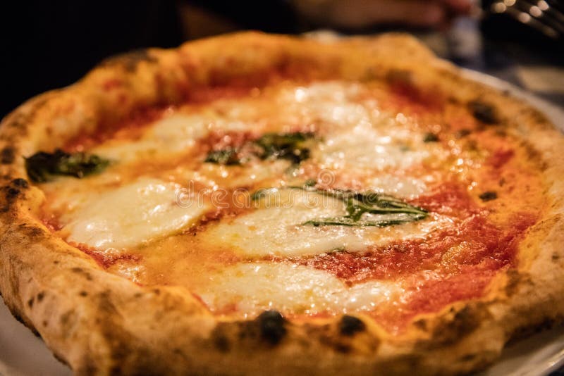 Traditional Neapolitan Pizza Stock Photo - Image of melt, wood: 120725002