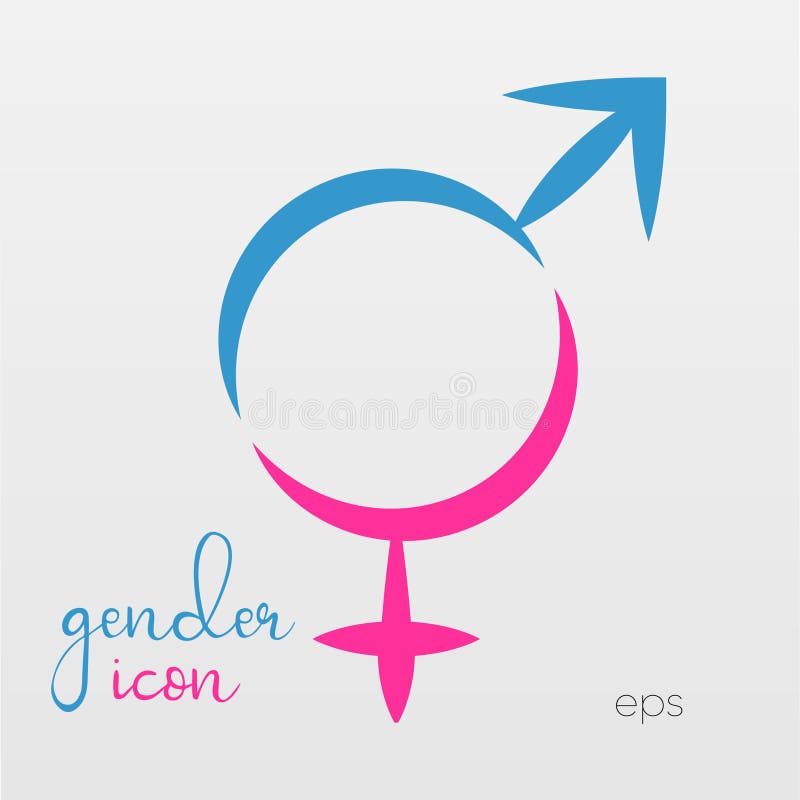 Traditional and Non-traditional Gender Icons. Stock Illustration ...