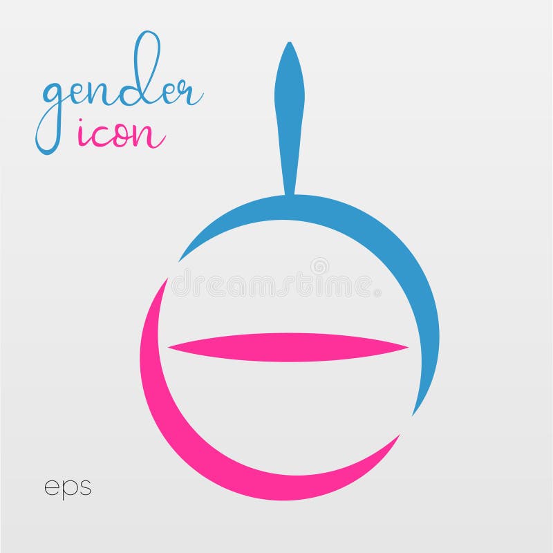 Traditional and Non-traditional Gender Icons. Stock Illustration ...