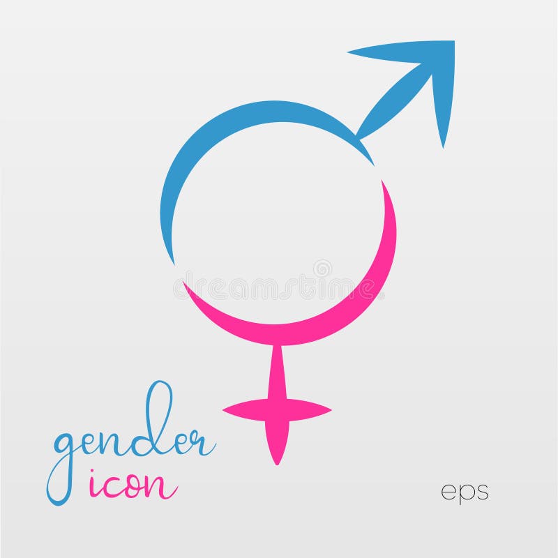 Traditional and Non-traditional Gender Icons. Stock Illustration ...