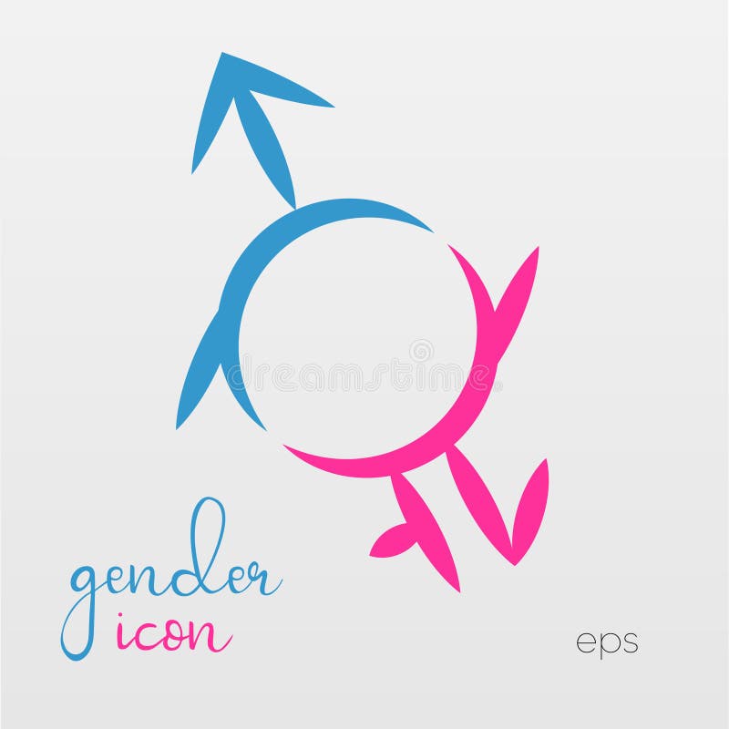 Traditional and Non-traditional Gender Icons. Stock Illustration ...