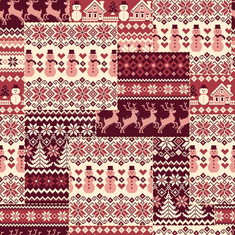 The Traditional Nordic Pattern Has Become a Seamless Patchwork, Stock ...