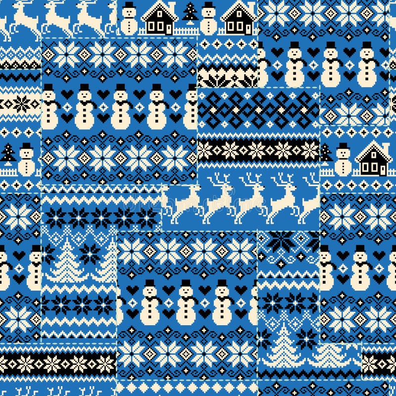 The Traditional Nordic Pattern Has Become a Seamless Patchwork, Stock ...