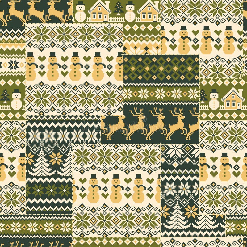 The Traditional Nordic Pattern Has Become a Seamless Patchwork, Stock ...