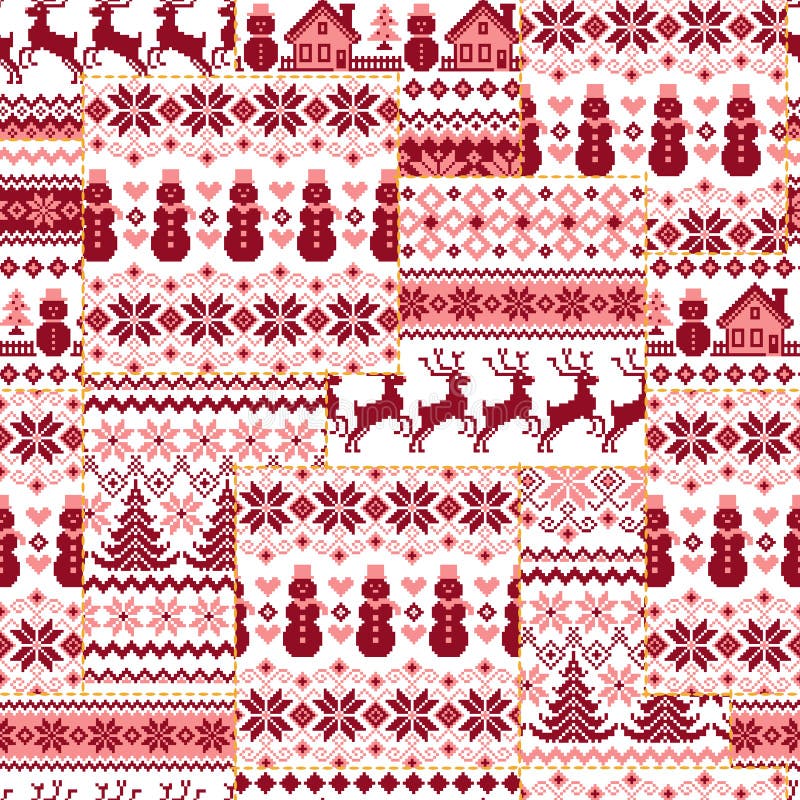The Traditional Nordic Pattern Has Become a Seamless Patchwork, Stock ...