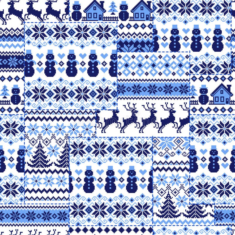The Traditional Nordic Pattern Has Become a Seamless Patchwork, Stock ...