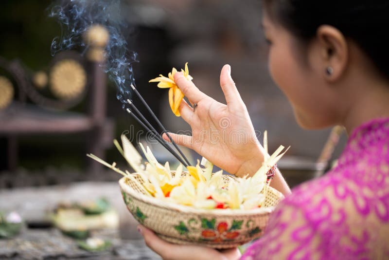 Traditional Offering for Gods Stock Image - Image of rural, balinese ...