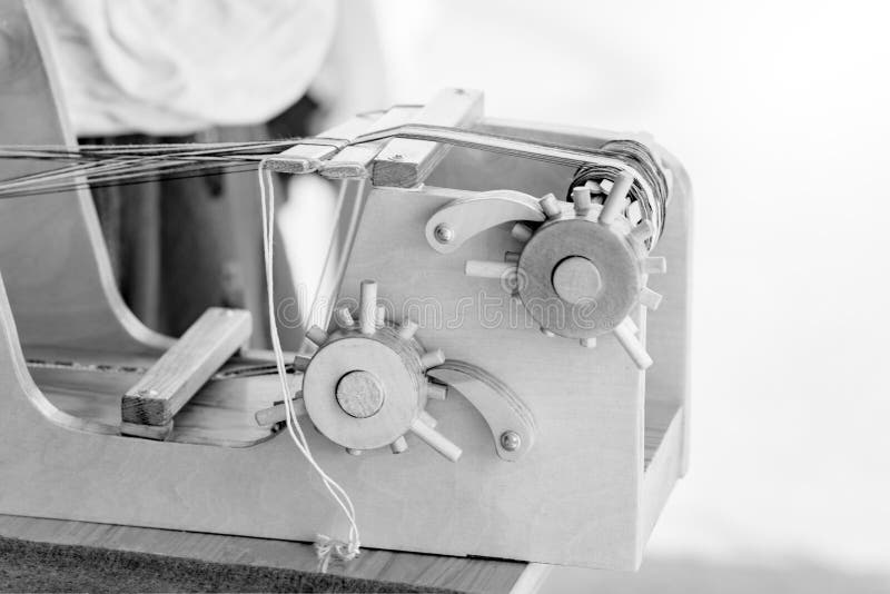 Traditional Weaving Machine Stock Image - Image of thread, cotton ...